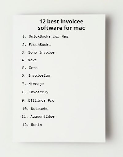 12 best invoicee software for mac